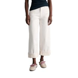 Marc O'Polo Marc O'polo Denim Damen Marc O'Polo DENIM 7/8-Jeans Model Tomma wide aus hochwertigem Stretch-Denim, Hohe Taille beige 29, L&auml;nge 32