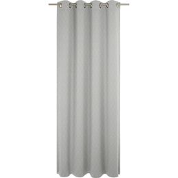 Adam Vorhang &raquo;Indian Cortezada Light&laquo; &Ouml;sen 1 Stk. tlg. aus 100% Bio-Baumwolle grau Jacquard, Baumwolle (Bio-Baumwolle) 245cm, &Ouml;sen, 145cm
