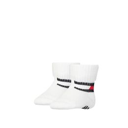 Tommy Hilfiger Herren Socken &raquo;TH BABY SOCK FLAG SOCK&laquo; 2 Paar, mit Antirutsch-Noppen an der Fu&szlig;sohle wei&szlig; 15-18