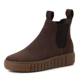 Tamaris Damen Chelseaboots Plateaus, Herbstboots mit zwei Anziehlaschen 39