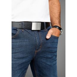 MAN'S WORLD Man's World Herren Koppelg&uuml;rtel mit zeitloser mattsilberne Koppelschlie&szlig;e bis Gr. 135 - NEW schwarz 95