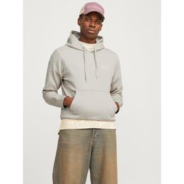 Jack & Jones Jack & Jones Herren Kapuzensweatshirt &raquo;JJECORP LOGO SWEAT HOOD NOOS&laquo;, Baumwollmischung, regular fit grau S