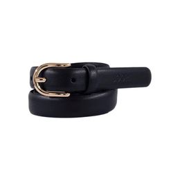 JOOP! Damen JOOP! Lederg&uuml;rtel Breite 2 cm, mit Gold-Schlie&szlig;e und Logo-Plakette schwarz 100