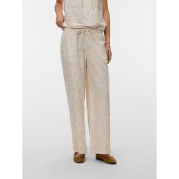 V&eacute;ro Moda Vero Moda Damen Schlupfhose &raquo;VMDICTHE NW WIDE TIE PANT WVN GA&laquo; Baumwolle, oversize beige L (40), N-Gr