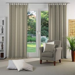 WIRTH Vorhang &raquo;Torbole&laquo; Schlaufen 1 Stk. tlg. braun Jacquard, Baumwolle, Polyester 125cm, Schlaufen, 65cm