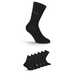 Fila Damen Socken &raquo;UNISEX LIFESTYLE PLAIN SOCKS&laquo; 6 Paar, 6 Paar tlg. mit eingestrickem Logo schwarz 39-42