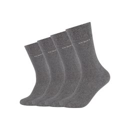 Camano Unisex Langsocken &raquo;ca-soft&laquo; 4 Paar tlg. verst&auml;rkte Ferse und Spitze grau 43-46