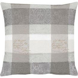 Apelt Dekokissen &raquo;3042 Zeitlos elegantes Jacquardmotiv&laquo; Kissenh&uuml;lle ohne F&uuml;llung, 1 St&uuml;ck grau Polyester B/L: 40cm x 40cm, 1 Stk.