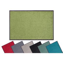 OTTO home Fu&szlig;matte &raquo;Clean & Walk&laquo; rechteckig 7 mm H&ouml;he Schmutzfangmatte, T&uuml;rmatte, In- und Outdoor, Teppich, L&auml;ufer, waschbar gr&uuml;n Polyamid B : 40cm 1