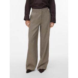V&eacute;ro Moda Vero Moda Damen Anzughose &raquo;VMBESTIE HW WIDE PANT NOOS&laquo; Materialmix beige 36, L&auml;nge 32