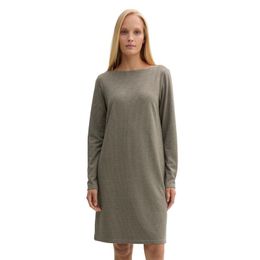Tom Tailor Damen Tom Tailor Midikleid Ohne Taschen mit U-Boot-Ausschnitt beige 38, N-Gr