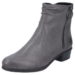 Rieker Damen Stiefelette Boots, Blockabsatz, mit praktischem Innen-Rei&szlig;verschluss grau 39