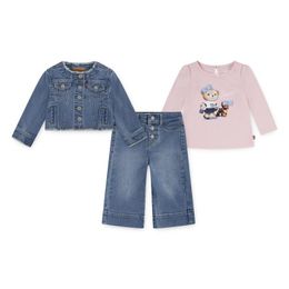 Levi's Kids M&auml;dchen Levi's Kids Shirt, Hose & J&auml;ckchen &raquo;LVG JACKET TEE,WIDE JEANS&laquo; Set, 3 Stk. Trend Denim, for Girls rosa 18M (86)