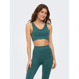 Only Play Damen Only Play Sport-BH &raquo;ONPEDDA-2 SEAM BRA NOOS&laquo; Regular Fit, aus Polyamid und Elasthan, atmungsaktiv, ohne Verschluss gr&uuml;n S, N-Gr