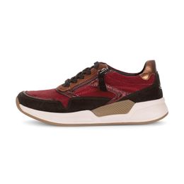 Rollingsoft Damen rollingsoft Keilsneaker , Schn&uuml;rschuh, Halbschuh, Freizeitschuh mit seitlichem Rei&szlig;verschluss rot 43