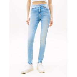 Tommy Jeans Damen Skinny-fit-Jeans &raquo;NORA MR SKNY AH1280&laquo; mit Logo-Badge, Mid Rise blau 27, L&auml;nge 28
