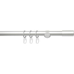 Liedeco Gardinenstange &raquo;Fertigstilgarnitur 20 mm Power Zylinder&laquo; &Oslash; 20 mm 1 l&auml;ufig-l&auml;ufig Fixma&szlig; Gardinenstange Komplett grau Eisen B/L: 120cm &Oslash; 20mm, 1 Stk., 