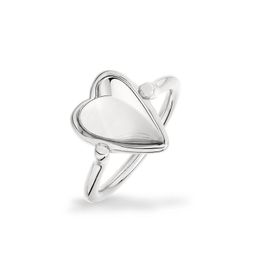 Liebeskind Berlin Damen Fingerring &raquo;Metal Heart, Herz&laquo; silber 52, Edelstahl, 2mm