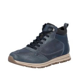 Rieker Herren Sneakerboots Schn&uuml;rboots, High Top Sneaker, Schn&uuml;rschuh mit Innenrei&szlig;verschluss blau 42