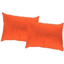 WIRTH Dekokissen &raquo;Lahnstein&laquo; Kissenh&uuml;lle ohne F&uuml;llung, 2 St&uuml;ck orange Polyester B/L: 40cm x 40cm, 2 Stk.