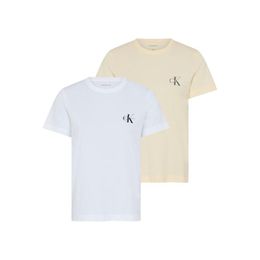 Calvin Klein Jeans Damen T-Shirt &raquo;MONOLOGO CN 2 PACK TEE&laquo; Packung, 2er-Pack, 2, Logoschriftzug wei&szlig; XXL
