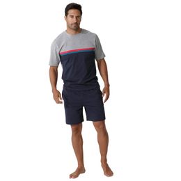 Le Jogger Herren Le Jogger Pyjama 1 St&uuml;ck, 2 Schlafanzug mit Colorblock bunt 56/58 (XL)