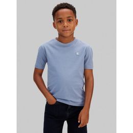 Calvin Klein Jeans M&auml;dchen T-Shirt &raquo;MONO MINI BADGE T-SHIRT&laquo; Regular fit f&uuml;r Kinder blau 14 (164)
