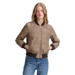 Tom Tailor Denim Damen Tom Tailor Denim Bomberjacke ohne Kapuze mit Strukurmuster braun XXL (44)
