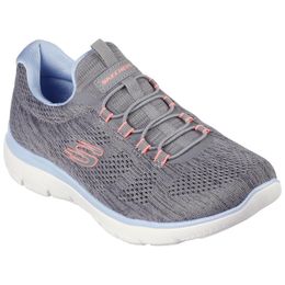 Skechers Damen Slip-On Sneaker &raquo;SUMMITS-FUN FLARE&laquo; Trainingsschuh in veganer Verarbeitung grau 42