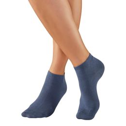 H.I.S. H.I.S Damen Kurzsocken &raquo;Damen Sport Basic Socken, Laufsocken ohne Frottee&laquo; Packung, Gro&szlig;packung, 10 Stk. tlg. mit verst&auml;rkter Ferse und Spitze blau 39