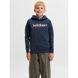 Jack & Jones Jack & Jones Junior Herren Kapuzensweatshirt &raquo;JJTOM SWEAT HOOD SN JNR&laquo;, Baumwollmischung, regular fit blau 128