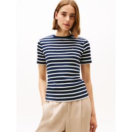 Tommy Hilfiger Damen T-Shirt &raquo;SLIM CODY C-NK&laquo; Baumwolle, slim fit blau XL (42)
