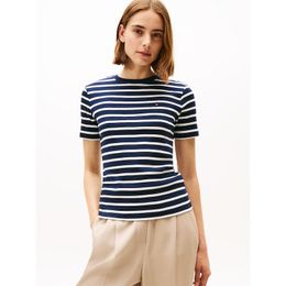 Tommy Hilfiger Damen T-Shirt &raquo;SLIM CODY C-NK&laquo; Baumwolle, slim fit blau S (36)