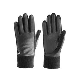 Pearlwood Damen Pearlwood Strickhandschuhe &raquo;SMILLA&laquo; weiches Fleece-Innenfutter, Temperaturregulierend, Strickb&uuml;ndchen schwarz 8