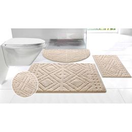 OTTO home Badematte &raquo;Louvres, Badvorleger, Badezimmer Teppich, Duschvorleger&laquo; H&ouml;he 10 mm rutschhemmend beschichtet schnell trocknend Badteppich, Uni 