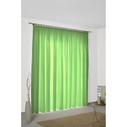 WIRTH Vorhang &raquo;SUNBONE&laquo; Kr&auml;uselband 1 Stk. tlg. gr&uuml;n Polyester 145cm, Kr&auml;uselband, 132cm