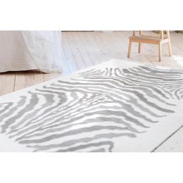 Calo-deluxe Hochflor-Teppich &raquo;Vogesen 400&laquo; rechteckig 30 mm H&ouml;he weiche Haptik, Wohnzimmer grau Kunstfaser B : 120cm 1 Stk., 30mm, L: 160cm