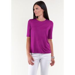 Seidel Moden Damen T-Shirt mit Rundhalsausschnitt, MADE IN GERMANY lila 40