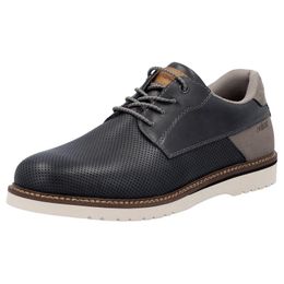 Rieker Herren Schn&uuml;rschuh , Halbschuh, Casual-Schn&uuml;rer mit leichtem Einstieg dank Gummizug blau 42