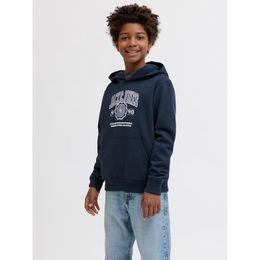 Jack & Jones Jack & Jones Junior Herren Kapuzensweatshirt &raquo;JJMAKO SWEAT HOOD JNR&laquo; blau 140