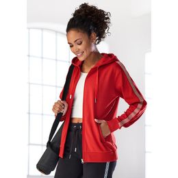 H.I.S. H.I.S Damen Kapuzensweatjacke mit seitlichem Tapestreifen XS (32/34)