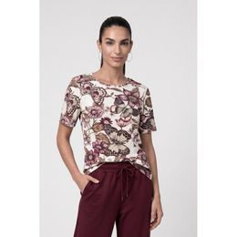 monari Damen T-Shirt &raquo;Shirt Blume allover&laquo; Regular fit mit Blumenmuster bunt 38
