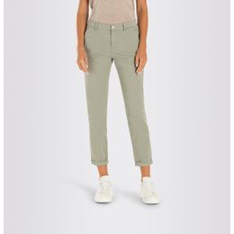 MAC Damen MAC Chinohose &raquo;CHINO turn up&laquo; mit dezentem Glanz, elegant und sportiv zugleich grau 42, N-Gr
