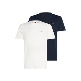 Tommy Jeans Herren Rundhalsshirt &raquo;TJM XSLIM 2PACK JERSEY TEE EXT&laquo; Packung, 2er-Pack, Logostickerei, 2Pack blau XXL