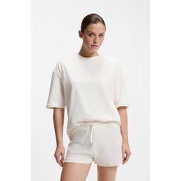Hugo Underwear Damen HUGO Underwear Pyjama &raquo;MESH LOGO SHORT-SET&laquo; Set, 2 Stretch-Baumwolle im Relaxed Fit wei&szlig; L