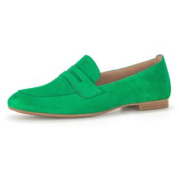 Gabor Damen Loafer Slipper, Business Schuh mit Zierriegel und Blockabsatz gr&uuml;n 36
