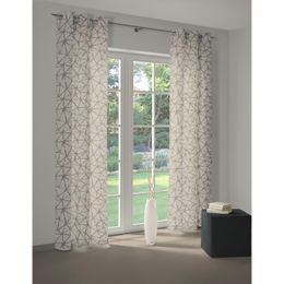 WIRTH Vorhang &raquo;Lisburn&laquo; &Ouml;sen 1 Stk. tlg. beige Polyester 245cm, &Ouml;sen, 132cm