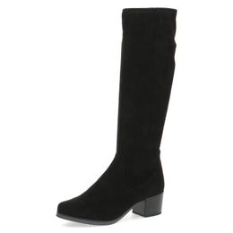 Caprice Damen Stiefel , Blockabsatz, Schlupfstiefel mit Stretch-XS-Schaft in schmaler Form schwarz 38, XS-Schaft