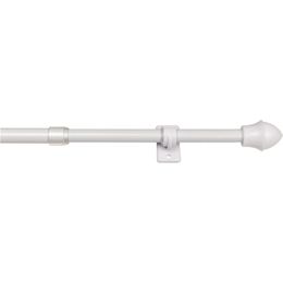 Garesa Scheibenstange &raquo;BAROCK&laquo; &Oslash; 13 mm 1 l&auml;ufig-l&auml;ufig ausziehbar Montage zum Schrauben oder klemmen, ausziehbar wei&szlig; L: 55cm - 85cm &Oslash; 13mm, 1 l&auml;ufig