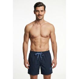 JOOP! Herren JOOP! Badeshorts &raquo;Solid&laquo; Cornflower-Logo, kurze Seitenschlitze blau M, N-Gr